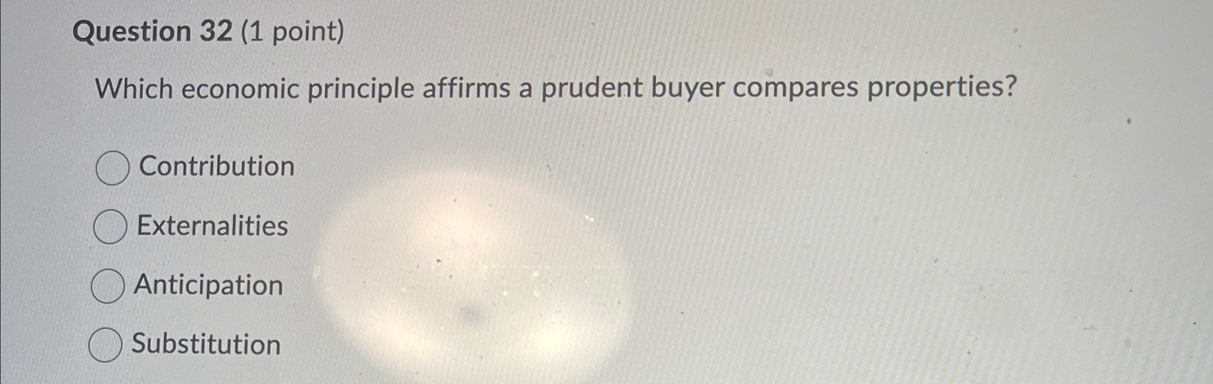 Solved Question 32 (1 ﻿point)Which economic principle | Chegg.com