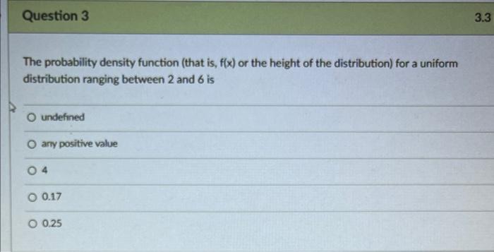 Solved The probability density function (that is, f(x) or | Chegg.com