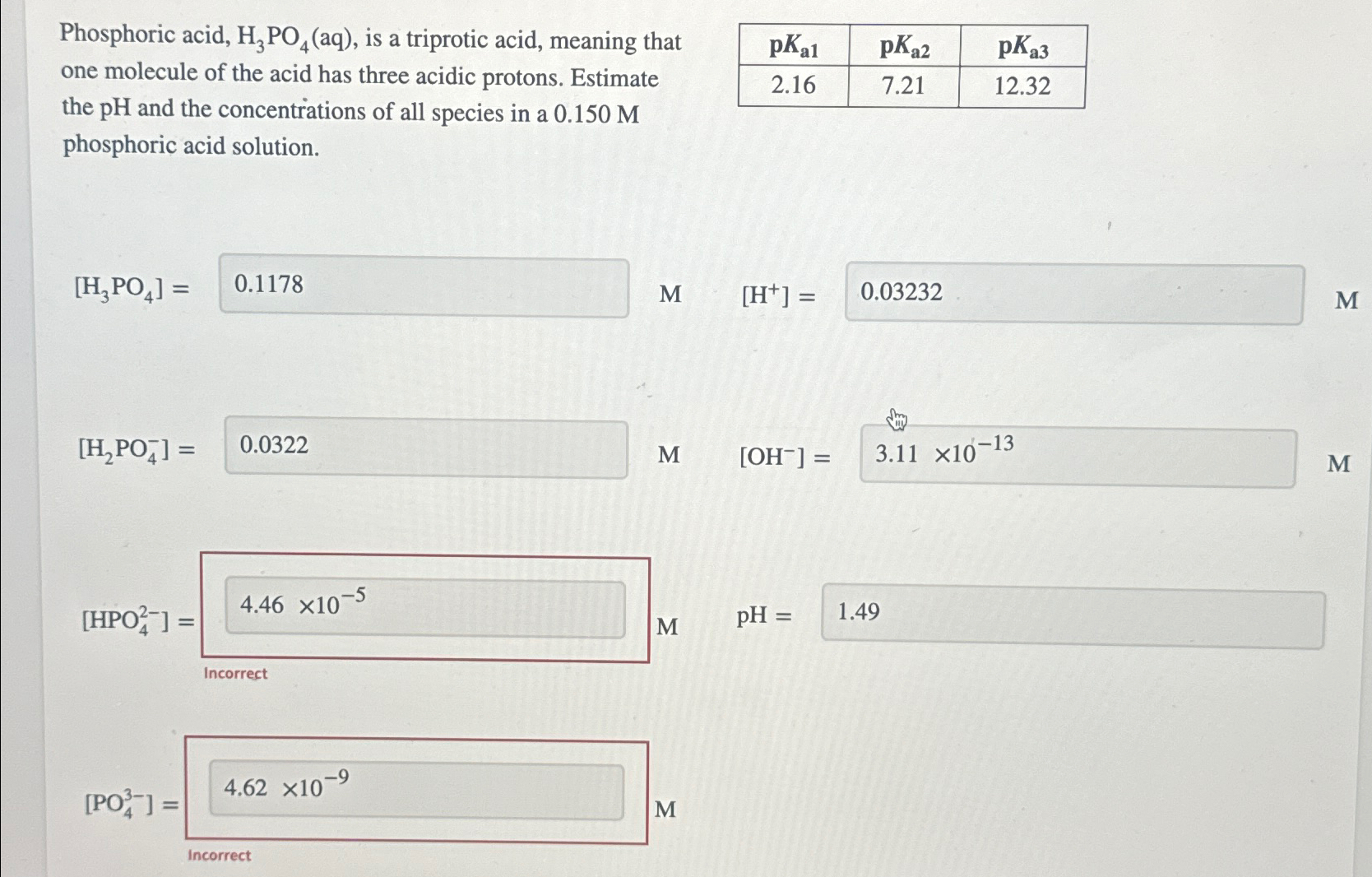 Solved Phosphoric acid, H3PO4(aq), ﻿is a triprotic acid, | Chegg.com