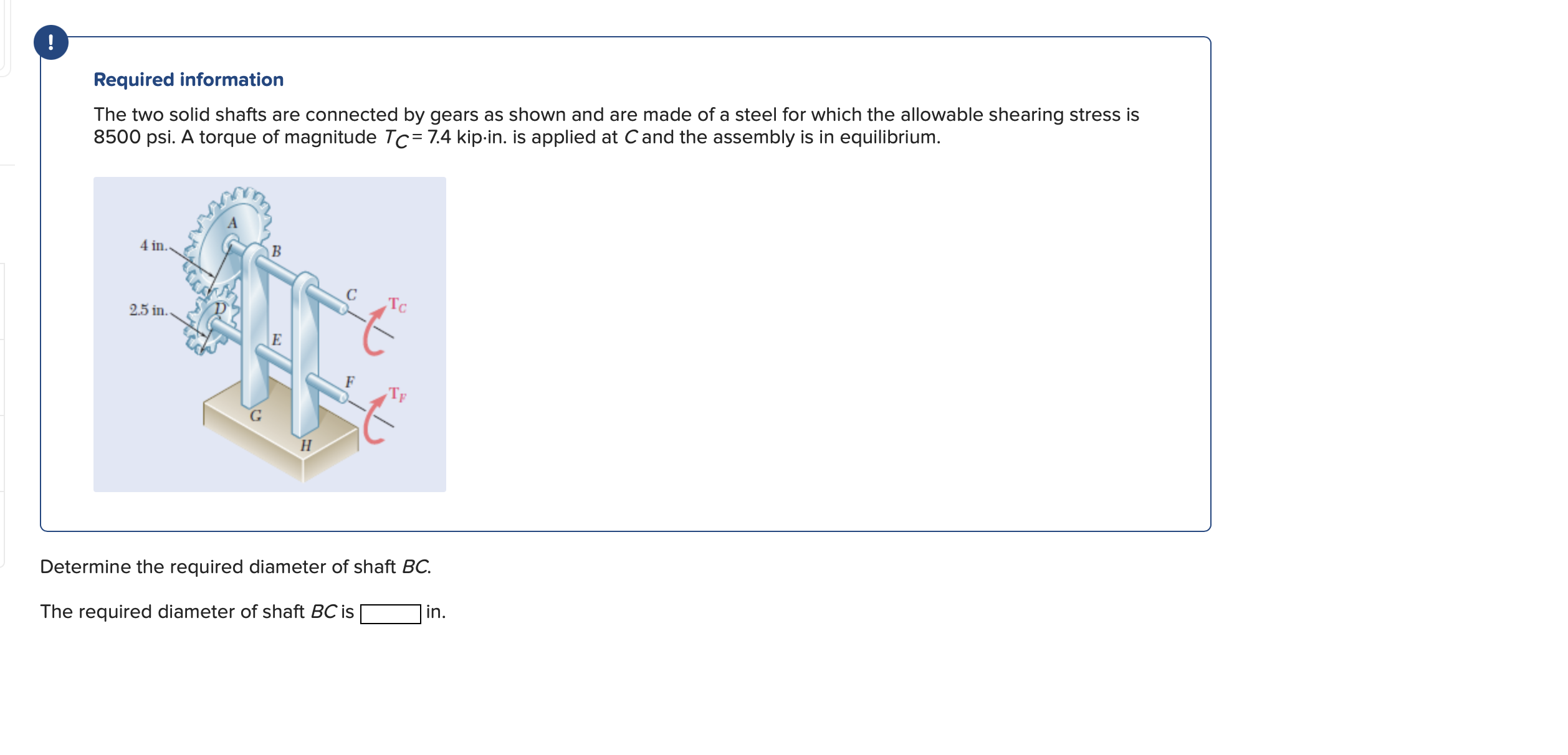 Solved Required information The two solid shafts are | Chegg.com