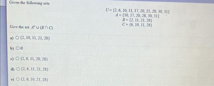 Solved List all of the subsets of the set A={6,9,14}. a) | Chegg.com