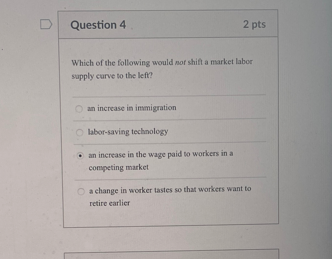 Solved Question 42 ﻿ptsWhich of the following would not | Chegg.com