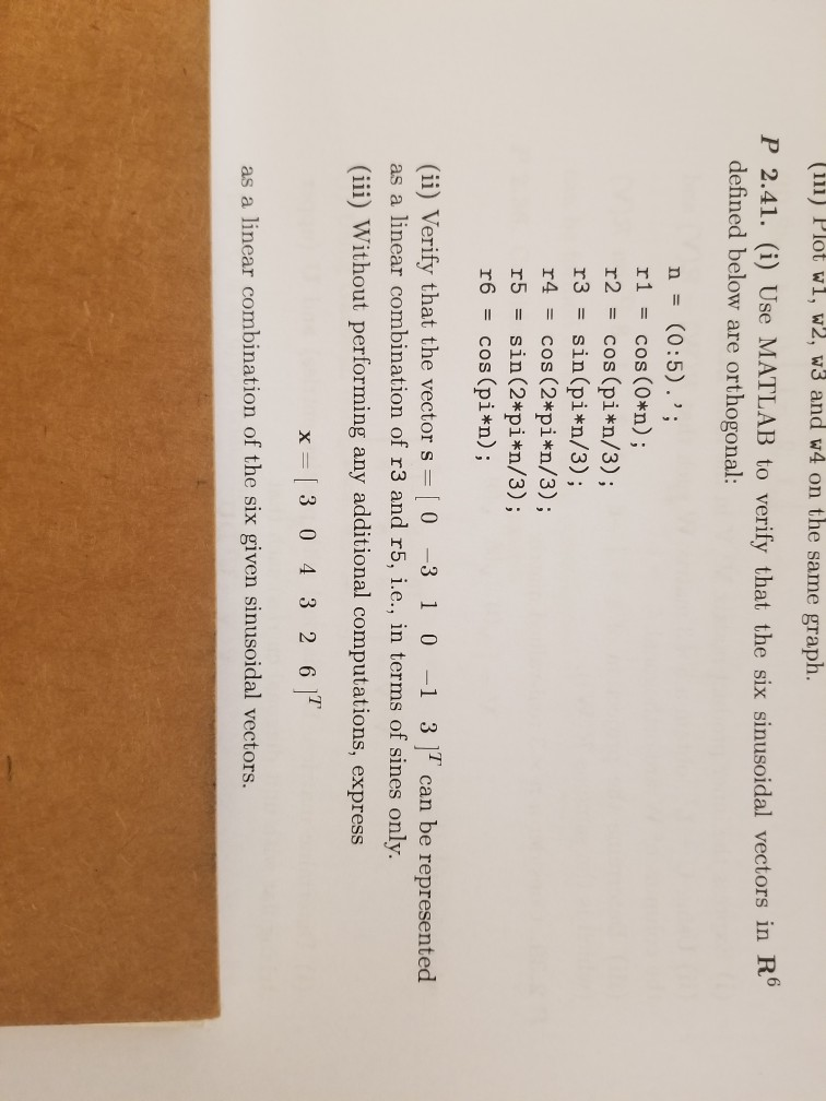 (111) Plot w1, w2, w3 and w4 on the same graph. | Chegg.com