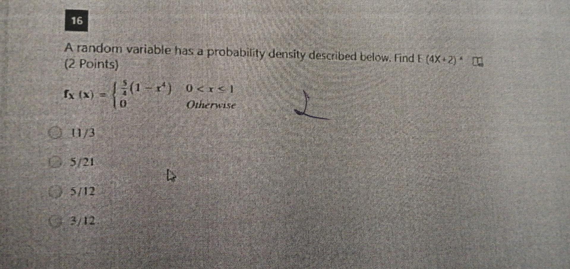 Solved A random variable has a probability density described | Chegg.com