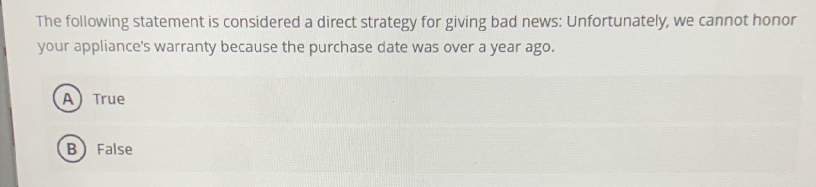 Solved The following statement is considered a direct | Chegg.com