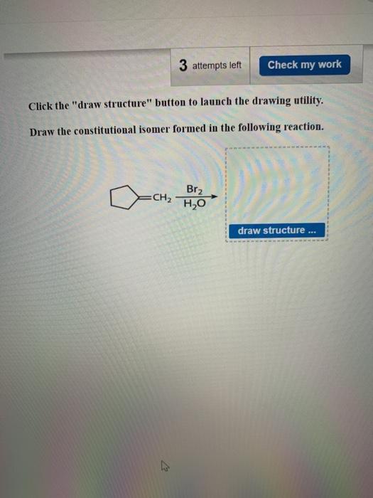 Solved 3 attempts left Check my work Click the "draw | Chegg.com