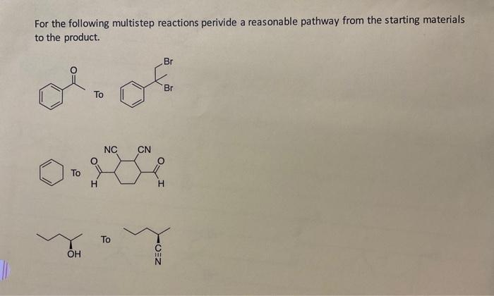 Solved For the following multistep reactions perivide a | Chegg.com