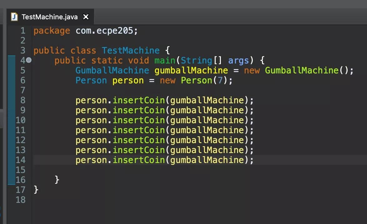 Create a java, machine that just accept coins. | Chegg.com