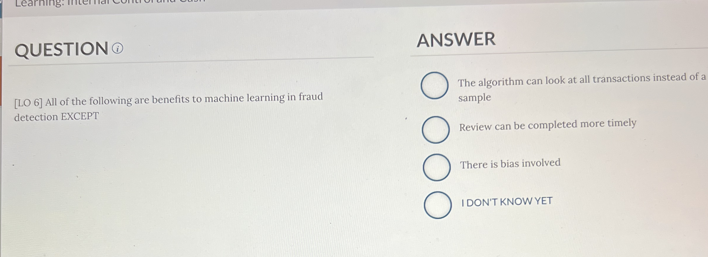 Solved QUESTION (i)ANSWER[LO 6] ﻿All of the following are | Chegg.com