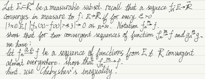 Solved Let E=R2 be a measurable subset. recall that a | Chegg.com