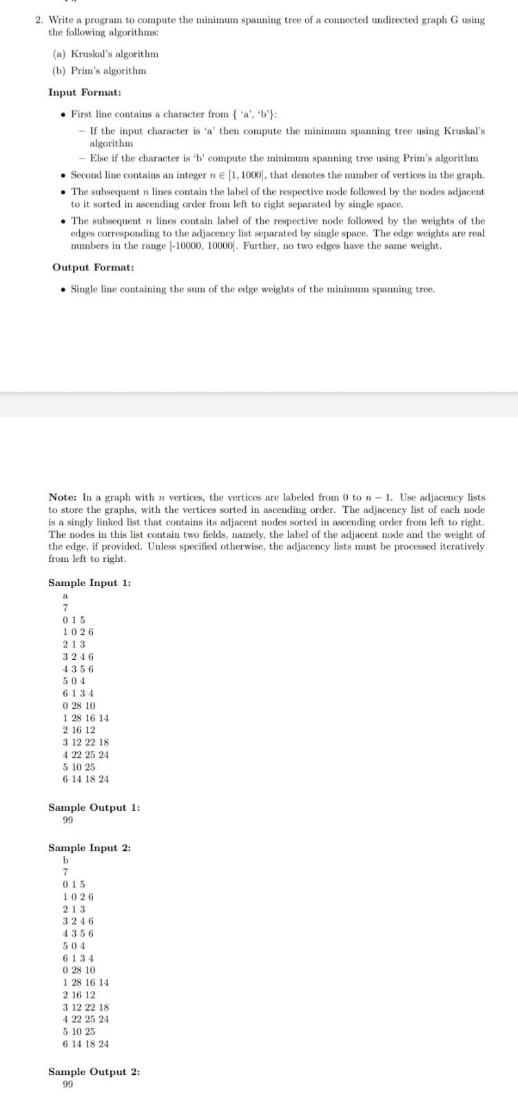 Solved write C program. Don't use global variables. Give | Chegg.com