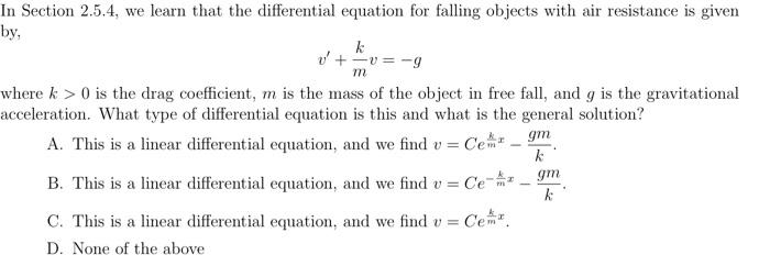 Solved Section 2.5.4, we learn that the differential | Chegg.com