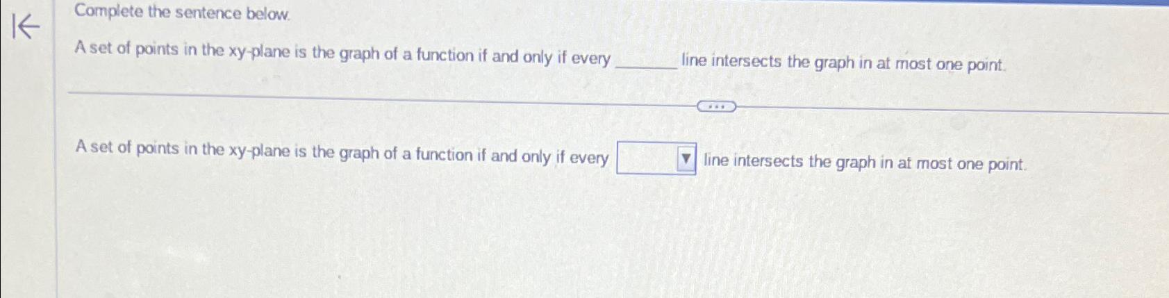 Solved Complete the sentence below.A set of points in the | Chegg.com