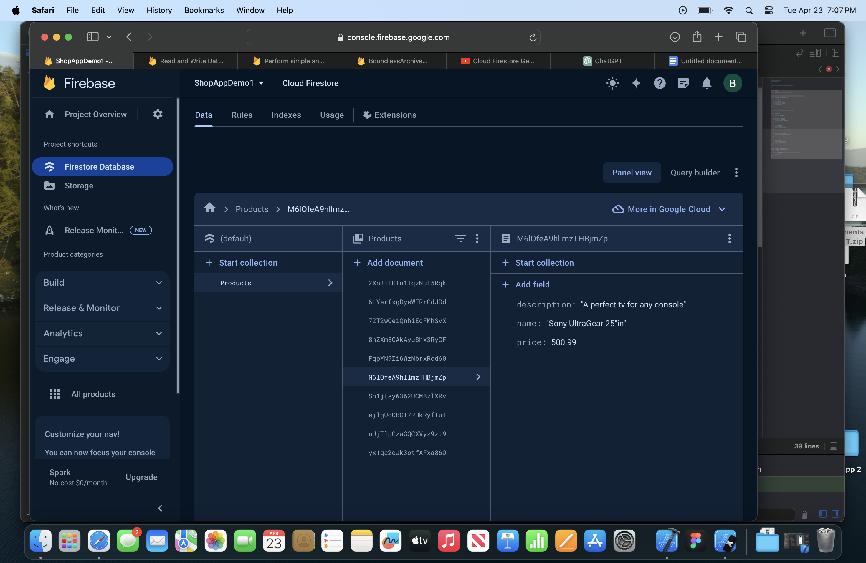 Solved I dont know why my Database in firestore is not | Chegg.com