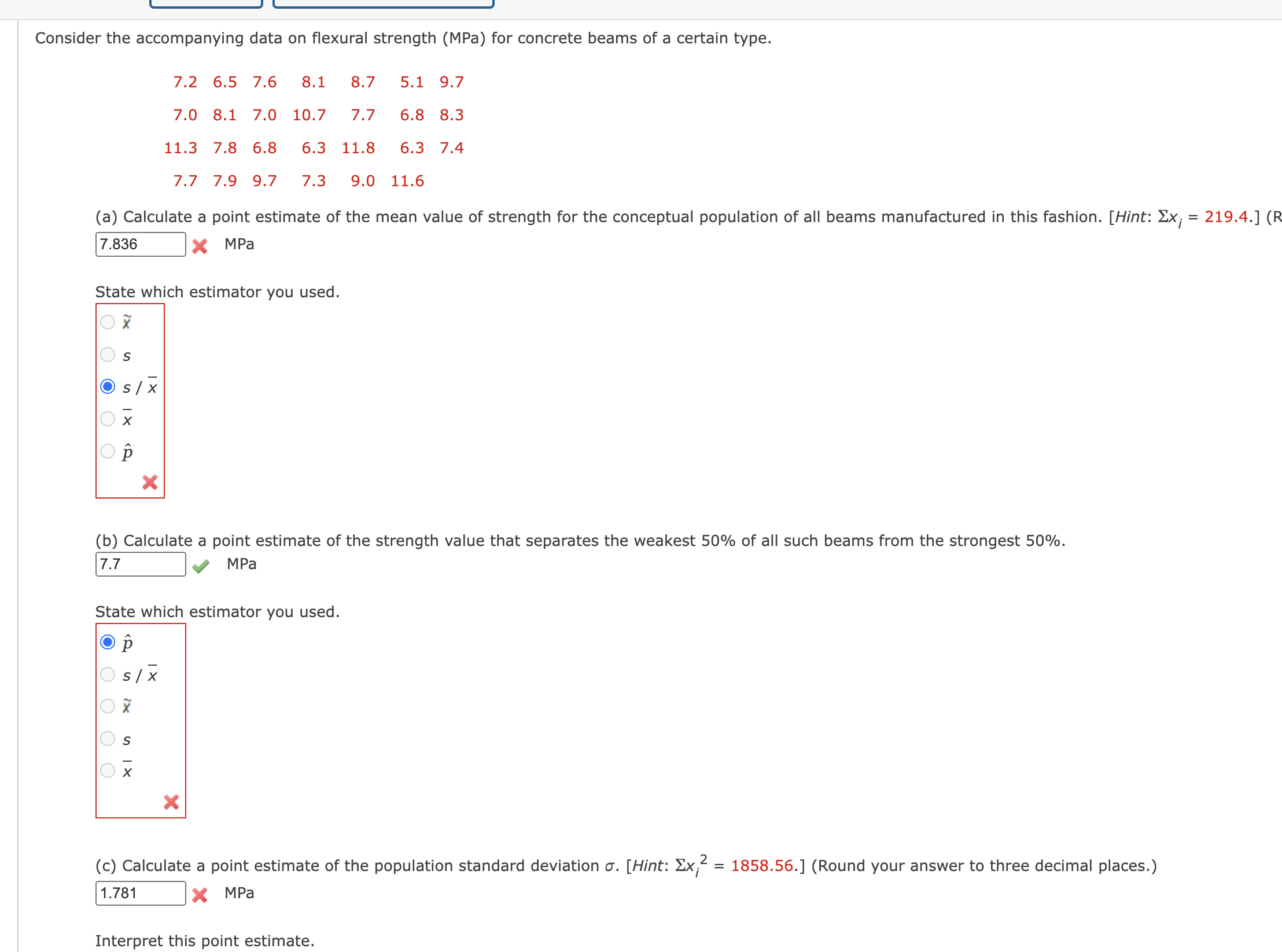 Solved Consider the following sample of observations on | Chegg.com