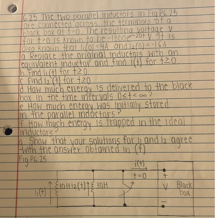 Solved L2(0)=−16 A | Chegg.com
