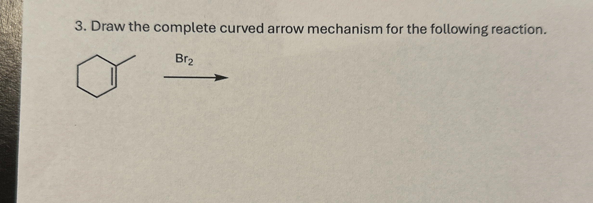 Solved Draw the complete curved arrow mechanism for the | Chegg.com