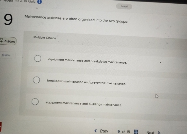 Solved Maintenance activities are often organized into the | Chegg.com