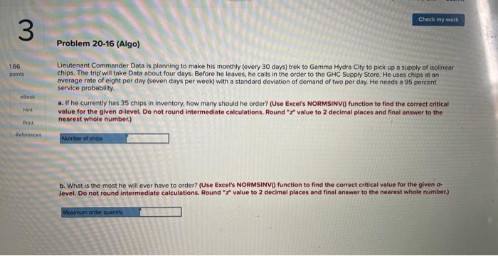 Solved Lieutenant Commander Data is planning to make his | Chegg.com