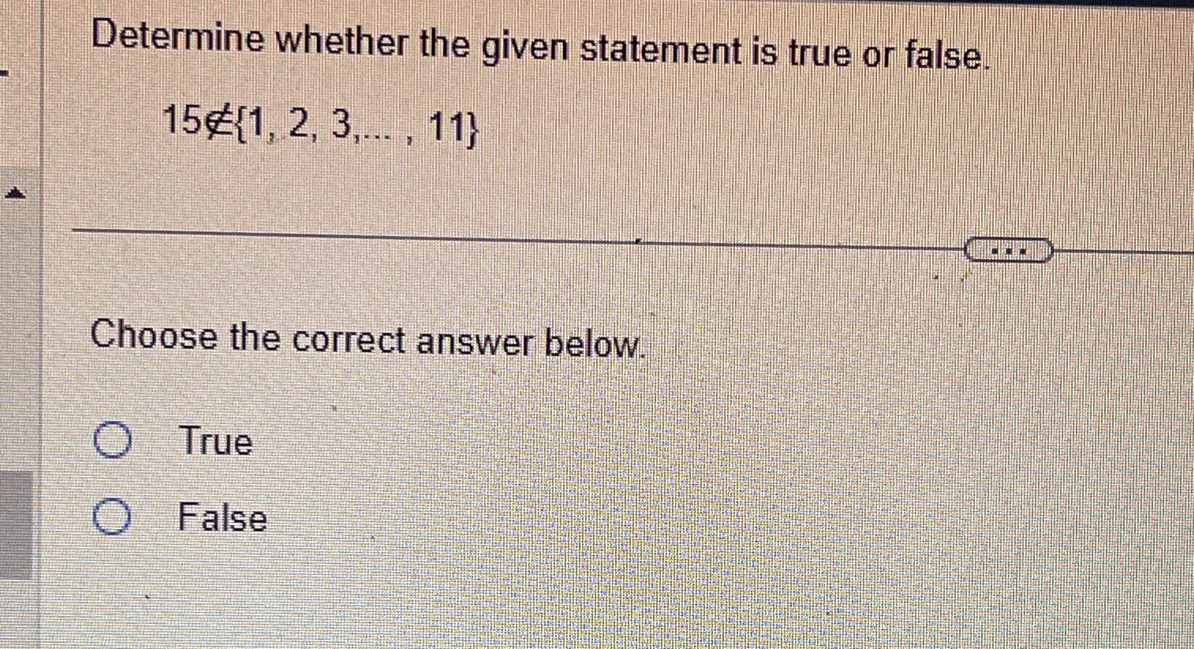 Solved Determine whether the given statement is true or | Chegg.com