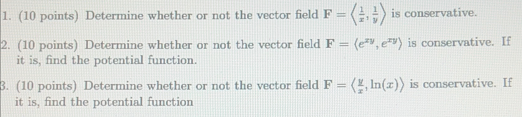 Solved (10 ﻿points) ﻿Determine whether or not the vector | Chegg.com
