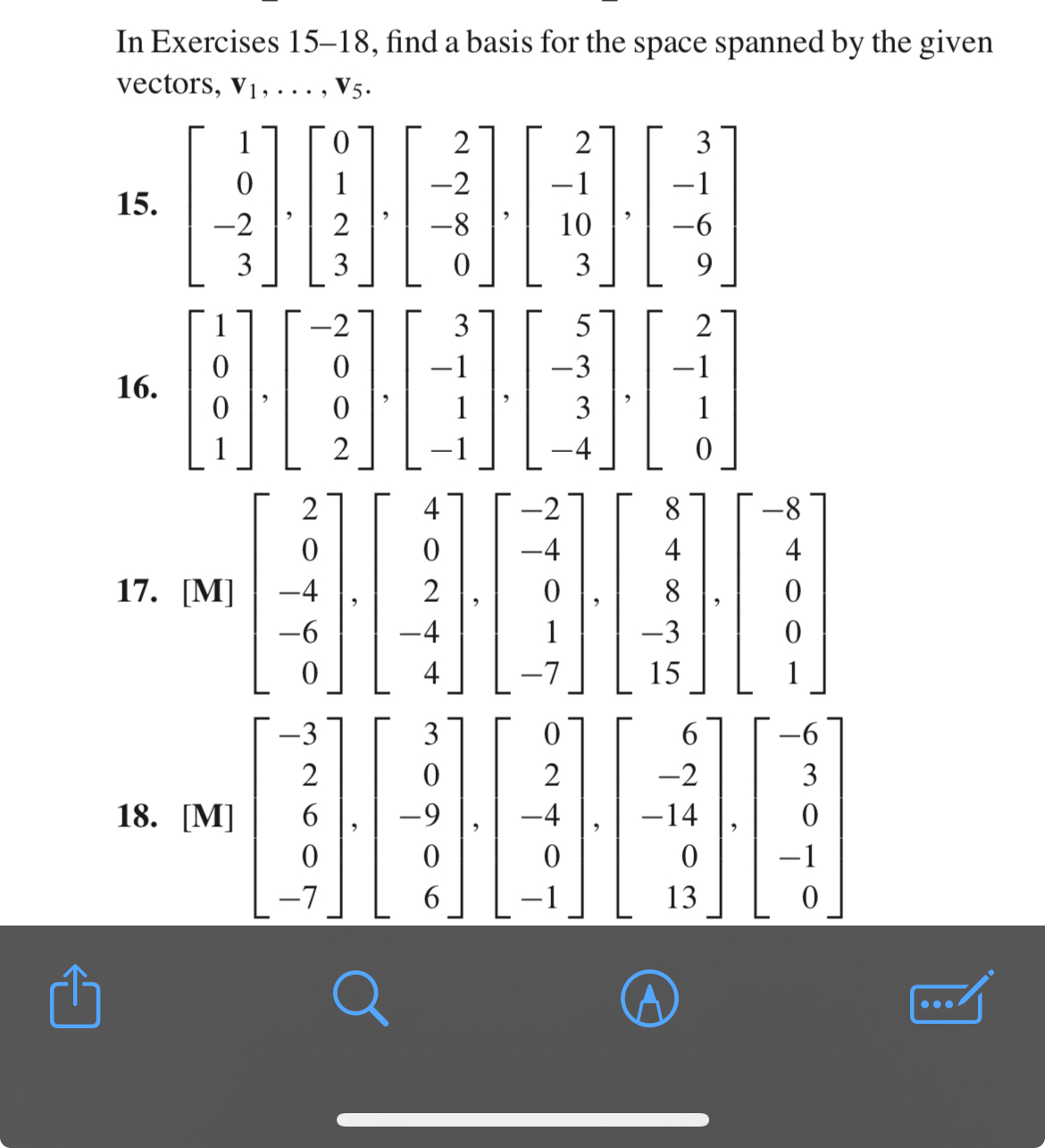 Solved In Exercises 15-18, ﻿find a basis for the space | Chegg.com