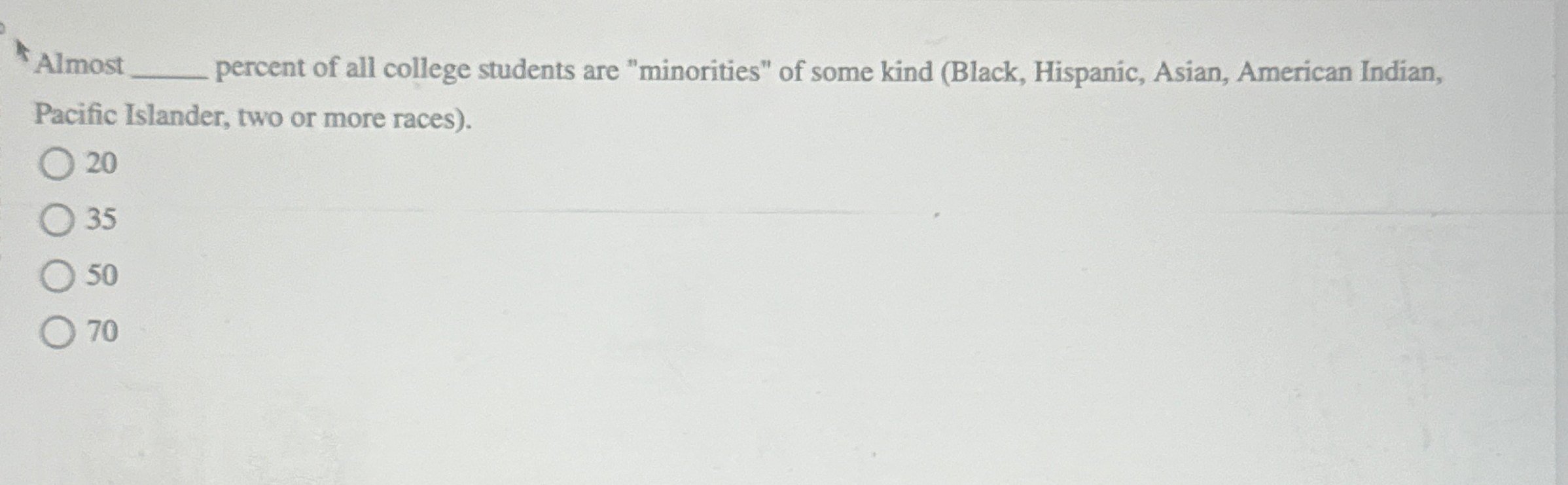 Solved Almost percent of all college students are | Chegg.com
