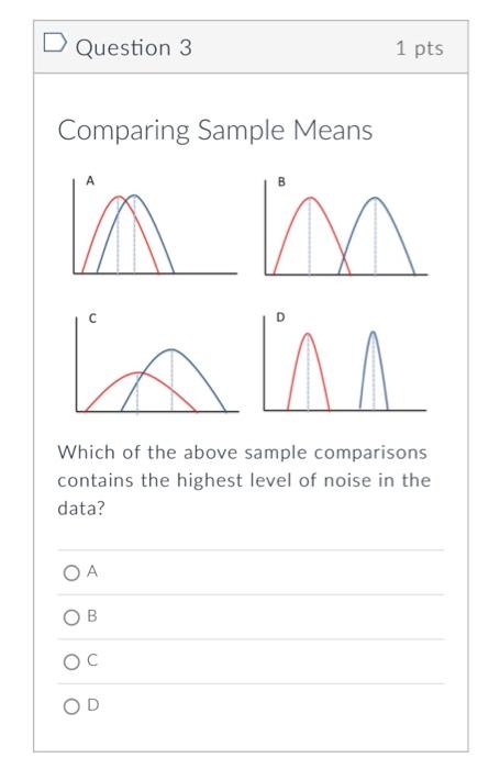 Solved Comparing Sample Means Which of the above sample | Chegg.com