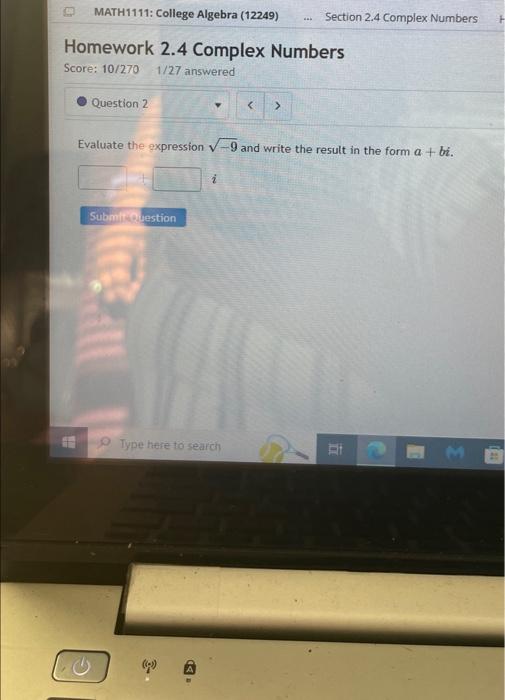 Solved MATH1111: College Algebra (12249) Question 2 Homework | Chegg.com