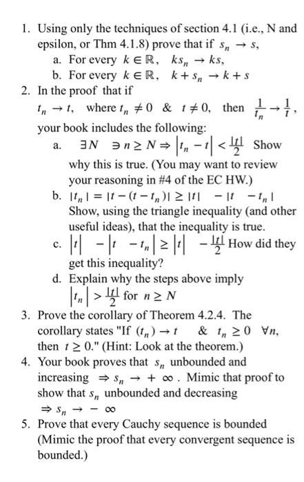 Solved 1. Using only the techniques of section 4.1 (i.e., N | Chegg.com