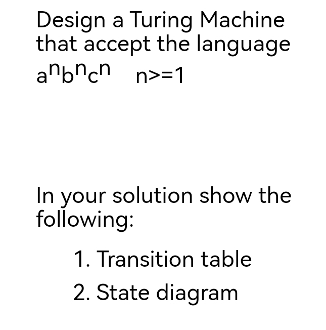 Solved Design a Turing Machine that accept the language | Chegg.com