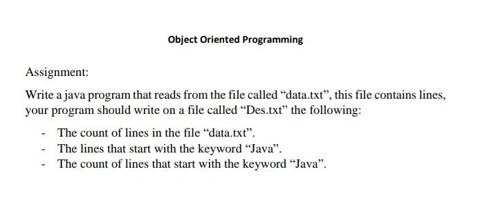 Solved Object Oriented Programming Assignment Write A Java