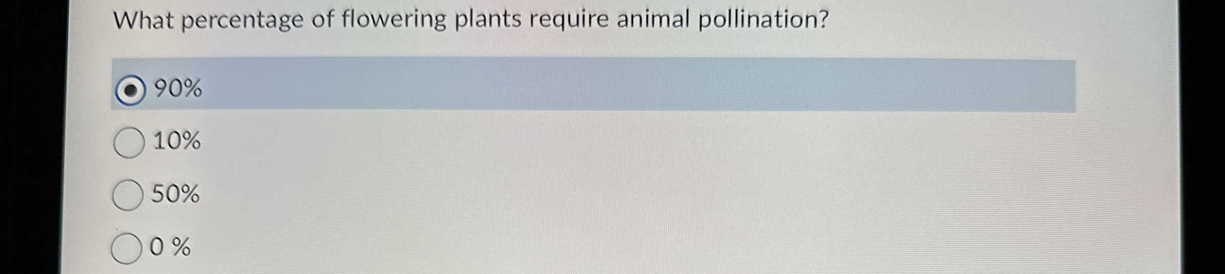 Solved What percentage of flowering plants require animal | Chegg.com