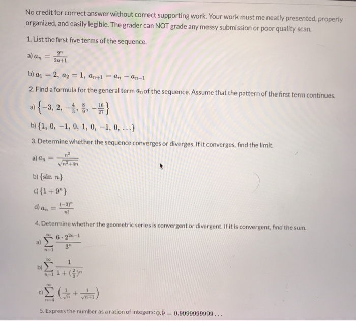 Solved No credit for correct answer without correct | Chegg.com