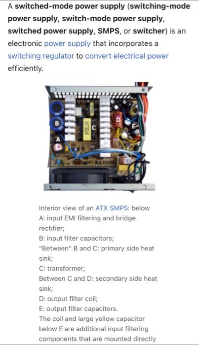 Solved Description Design SMPS, Switch Mode Power Supply | Chegg.com