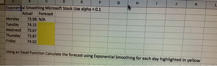 Solved i need help solving this in excel step by step using | Chegg.com
