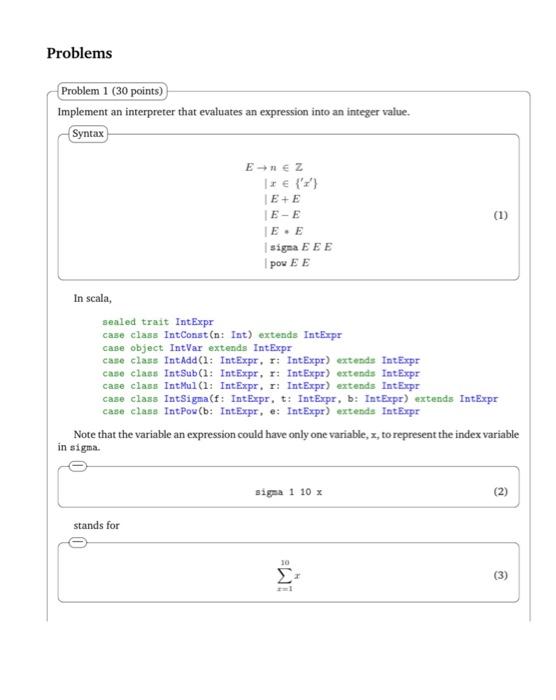 Solved Problems Problem 1 ( 30 points) Implement an | Chegg.com