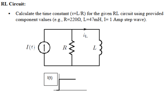 Solved Calculate the time constant () ﻿for the given RL | Chegg.com