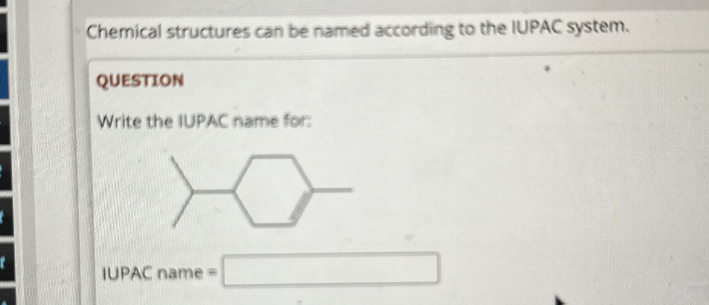 Solved Chemical structures can be named according to the | Chegg.com