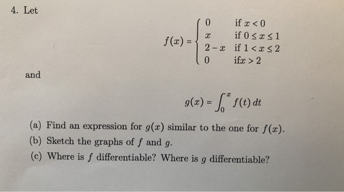 Solved 4. Let 0 if x Solved 4. Let 0 if x