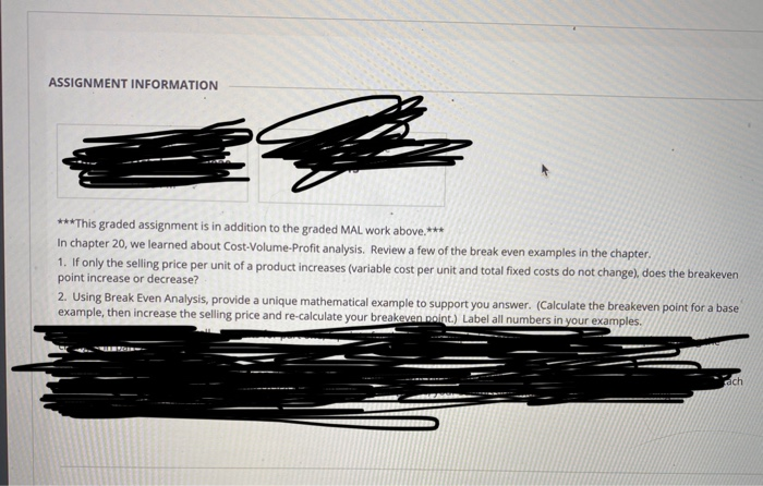 Solved ASSIGNMENT INFORMATION ***This graded assignment is | Chegg.com