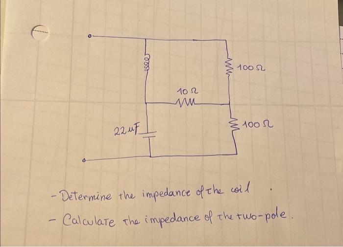 Solved determining the impedance of a coil at the frequency | Chegg.com