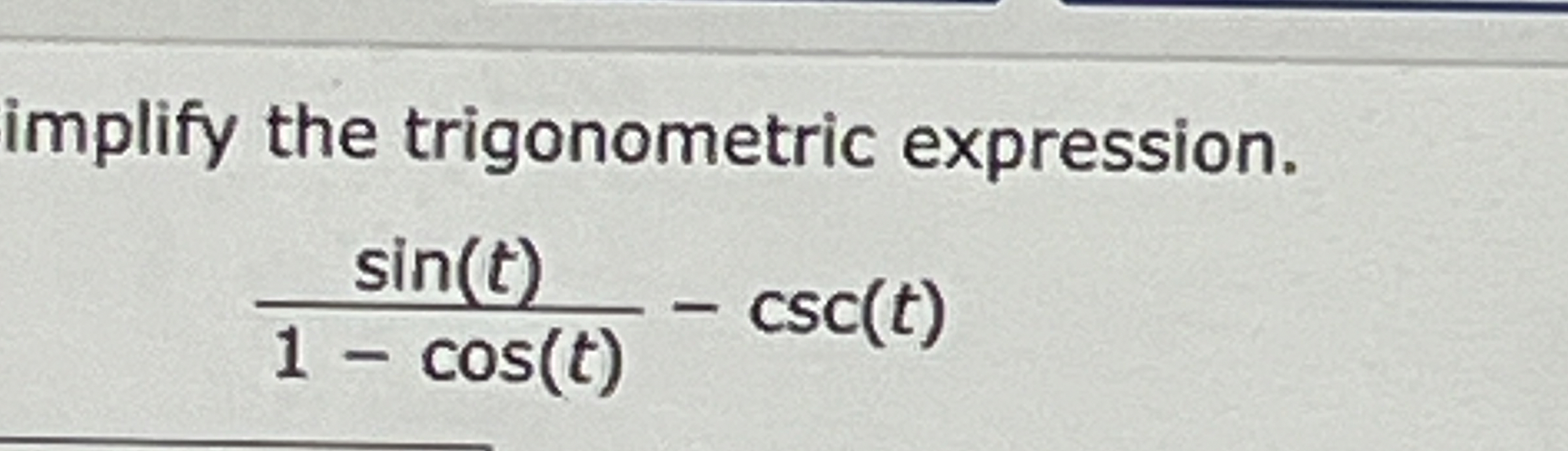Solved implify the trigonometric | Chegg.com