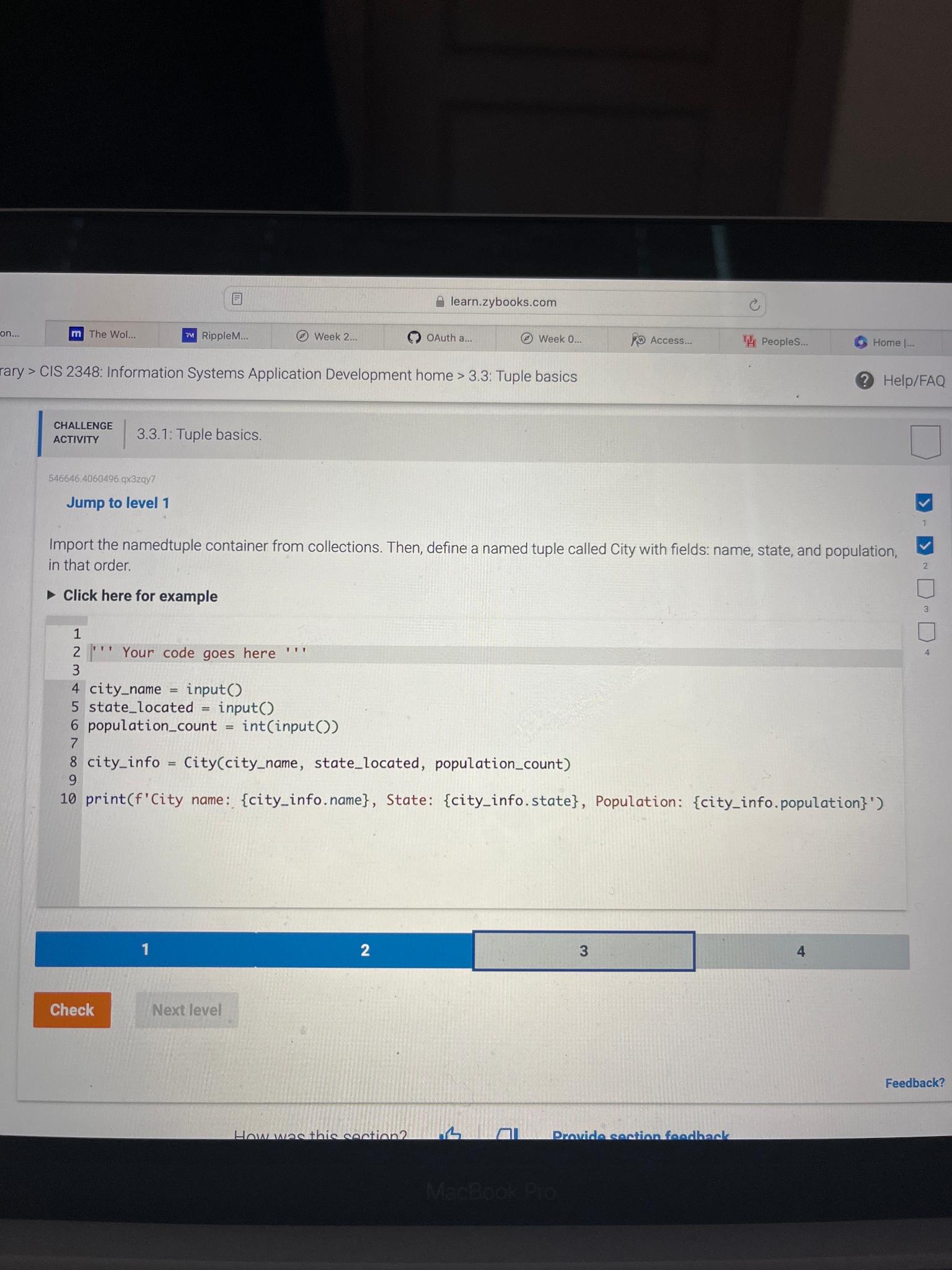 Solved learn.zybooks.comThe Wol..RippleM..Week 2 ..OAuth | Chegg.com