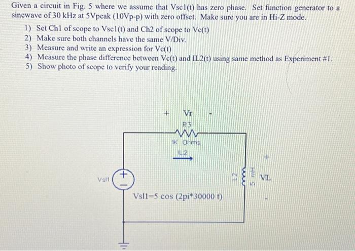 Solved Given a circuit in Fig. 5 where we assume that | Chegg.com