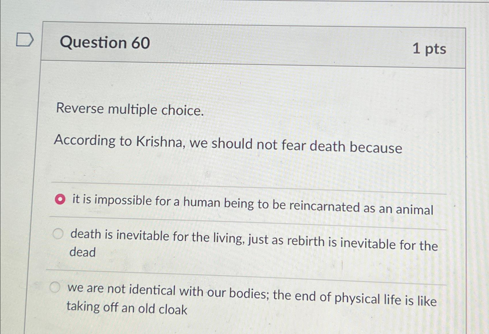 Solved Question 601 ﻿ptsReverse multiple choice.According to | Chegg.com