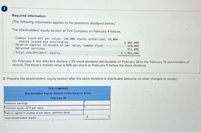Solved Required information [The following information | Chegg.com