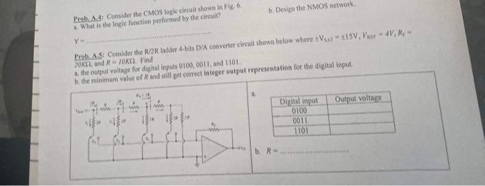 Solved Prob. A.4: Consider the CMOS logic circuit shown in | Chegg.com
