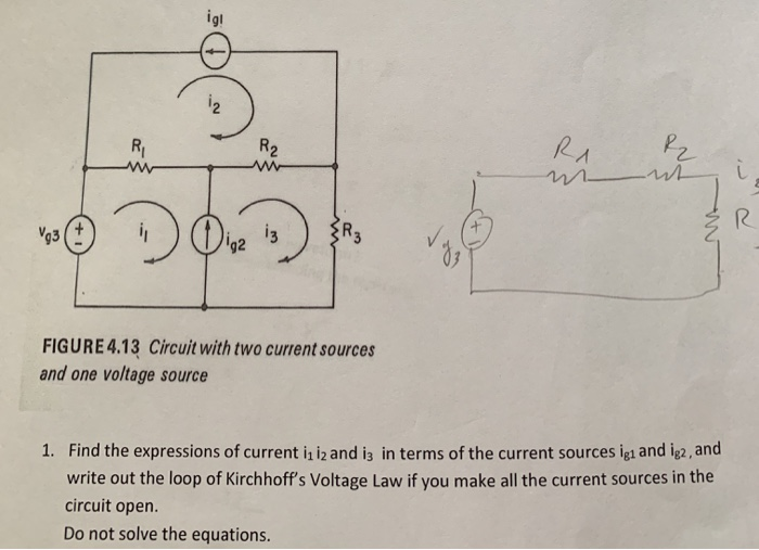 Solved RA m. FIGURE 4.13 Circuit with two current sources | Chegg.com