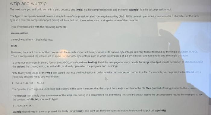 Solved In this project, you'll build a few different UNIX | Chegg.com